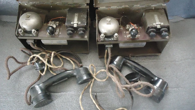2 MILITARY FIELD Telephone Sets With Morse Code Key. £12.00 - PicClick UK