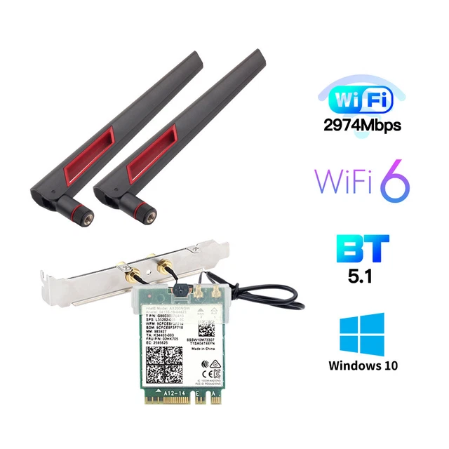 WIFI 6 INTEL AX200 mini M.2 Desktop Kit Wifi Card Dual Band BT5.3 for ...