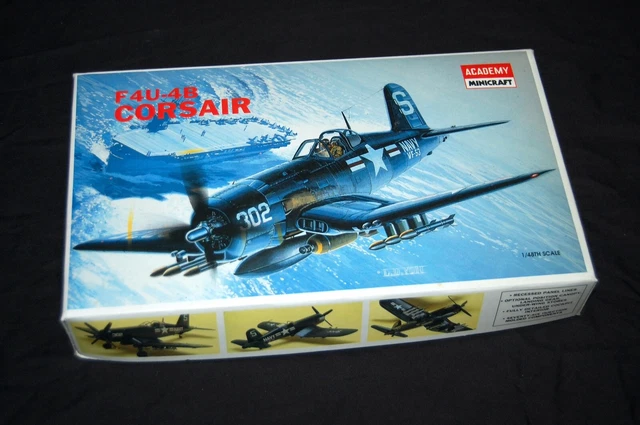 ACADEMY 1/48 SCALE Vought F4U-4B Corsair Model Kit 1993 (No ...