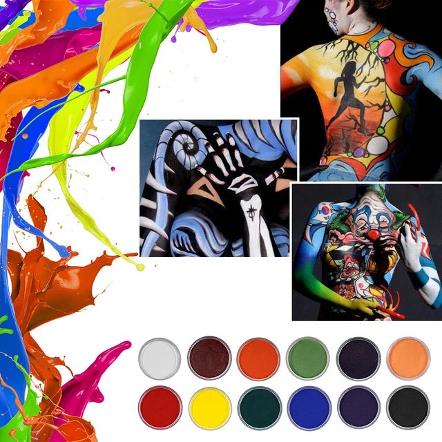 (VIOLA) PIGMENTO PITTURA corpo opaco a base d'acqua colore viso trucco ...