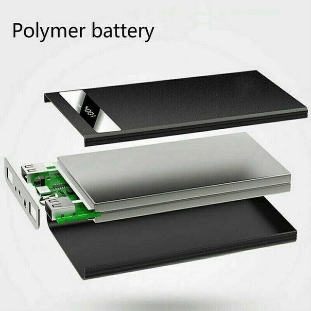 900000MAH PORTABLE BATTERY Slim Power Bank Fast Charger 2USB for Mobile ...