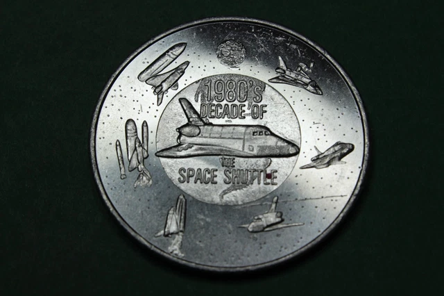TOKEN-MEDAL-1980'S DECADE OF The Space Shuttles-Johnson Space Center $2 ...