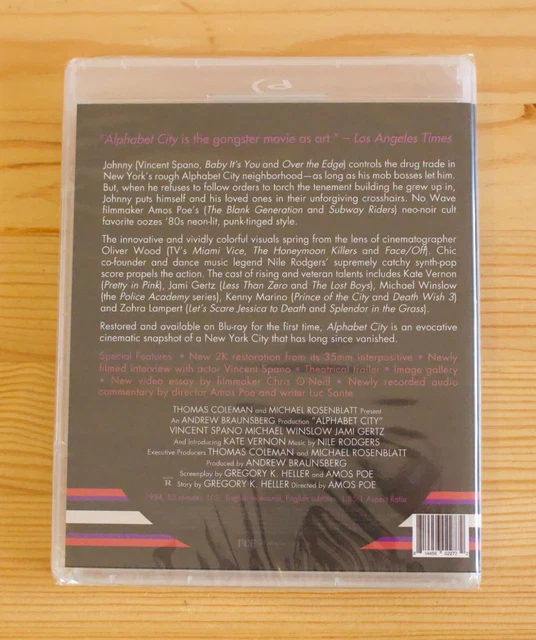 ALPHABET CITY BLU-RAY Fun City Editions Amos Poe Vincent Spano Brand New OOP $39.99 - PicClick CA