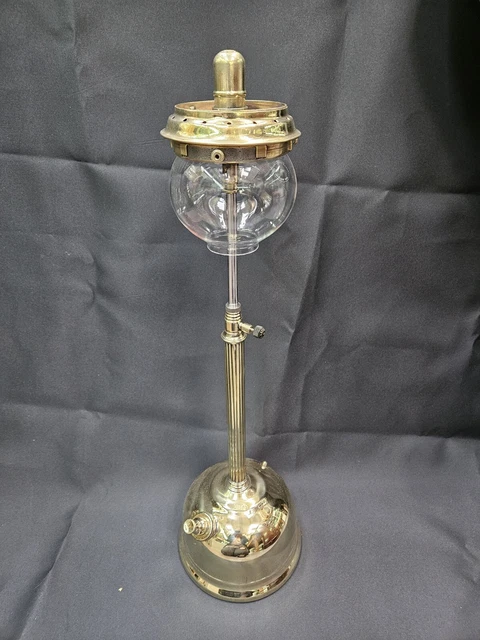 VINTAGE BRASS TILLEY Paraffin Desk / Table Lamp With Glass ( Hendon ...