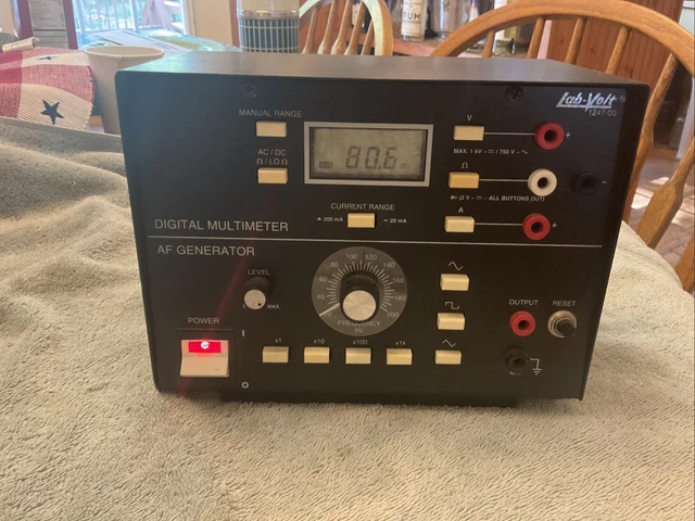 LAB-VOLT 1247 DIGITAL Multimeter Function Generator PN 1247-00 Working ...