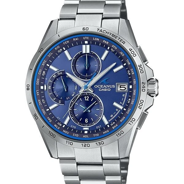 OROLOGIO DA UOMO Casio Oceanus OCW-T2600-2A3JF Radio solare blu titanio EUR 696,11 - PicClick IT