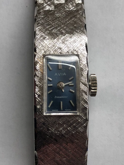 AVIA VINTAGE LADIES Watch, Hand Wind Incabloc Movement, Swiss Made ...