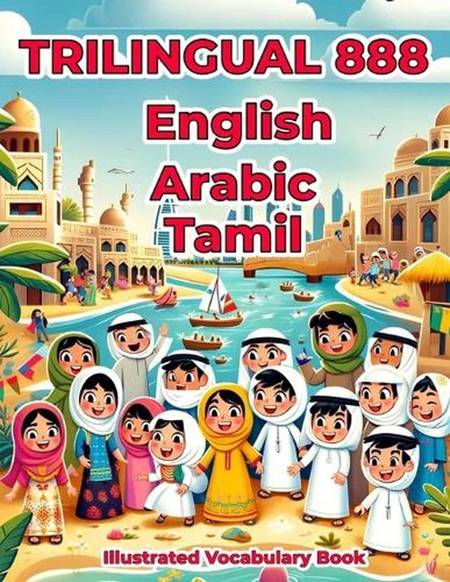 TRILINGUAL 888 ENGLISH Arabic Tamil Illustrated Vocabulary Book ...