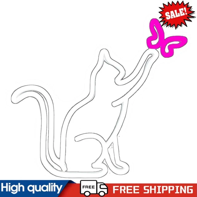 CAT NEON SIGN Dimmable Neon Light USB Powered for Resturant Home Bar ...