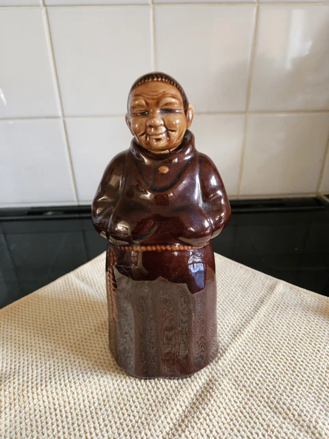 VINTAGE GERMAN POTTERY Monk Friar Tuck Decanter Bottle Figure £19.95 ...