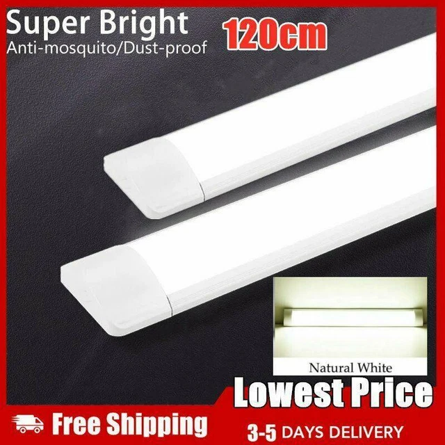 40W 4FT 1200MM LED Tube Batten Linear Slimline Ceiling Light Lamp ...