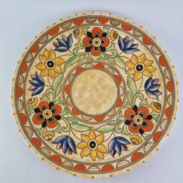 CROWN DUCAL CHARLOTTE Rhead Charger 6184 Mexican Flower Pattern 36cm #8 ...