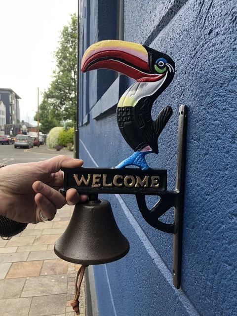GUINNESS TOUCAN WELCOME Bell Cast Iron New Design £59.00 - PicClick UK