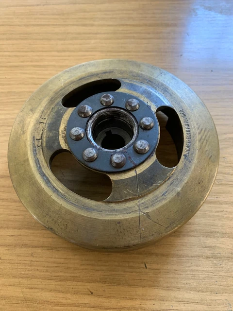 LAMBRETTA SERIES 3 Original Ducati Brass 6 Pole 6 Volt Flywheel No Fins ...