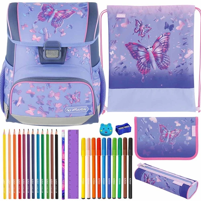 HERLITZ SCHULRANZEN LOOP Plus Butterfly Paradise Mädchen Schmetterlinge Gefüllt EUR 119,00 ...