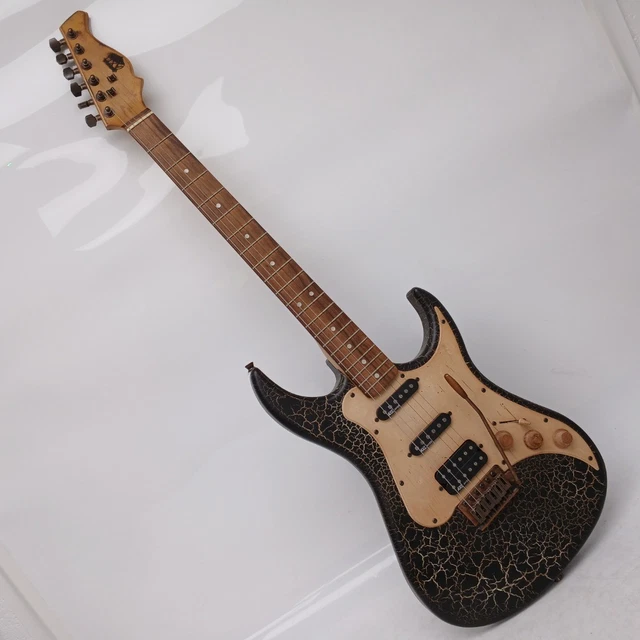 AXL GUITARS BADWATER SRO Electric Guitar Strat Style Black Crackle ...