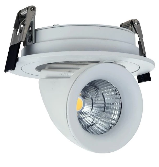 LED RECESSED COB Ceiling Spotlight Dimmable Swivel Indoor Retail Tilt ...