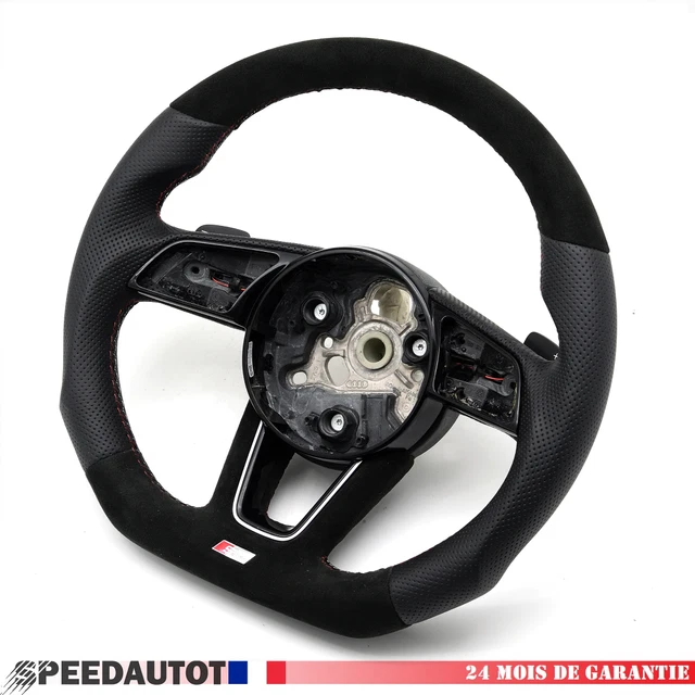 VOLANT APLATI Audi S-line A3 S3 A4 B9 S4 A5 S5 8W DSG Echange standard ...