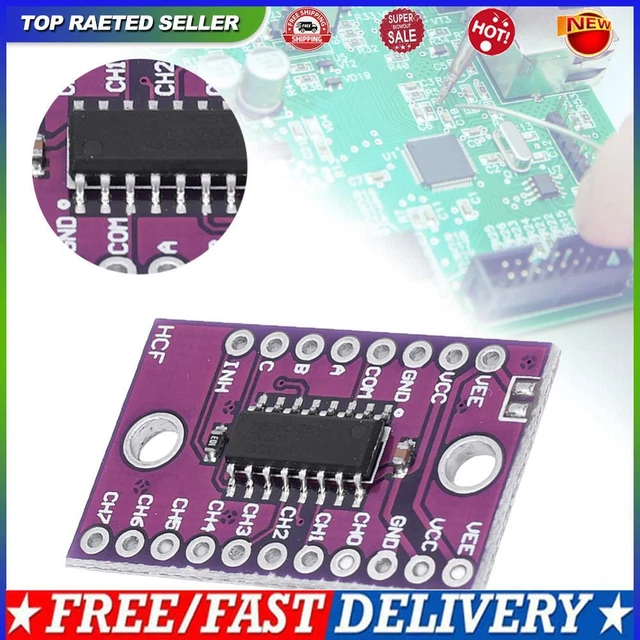 74HC4051 CD4051 8-CHANNEL-MUX Analog Multiplexer Selector Module for Arduino £3.47 - PicClick UK