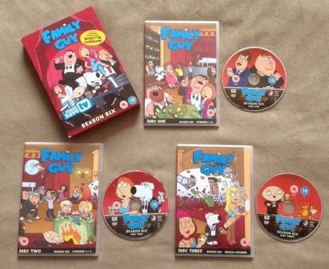 FAMILY GUY - COMPLETE SIXTH SEASON SIX SERIES 6 - DVD BOX SET Inc OUTER ...