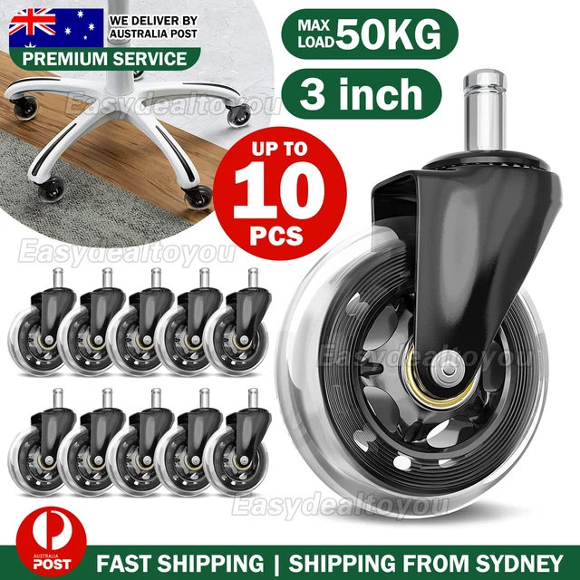 5/10X ROLLERBLADE OFFICE Desk Chair Wheels Replacement Rolling Caster ...
