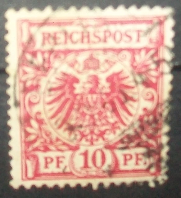 N°613V STAMP GERMAN DEUTSCHES REICHSPOST 1889 CANCELED CHECKED Aus EUR ...