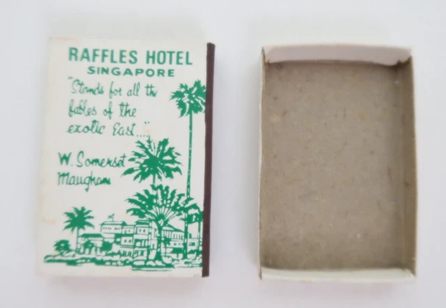 RAFFLES HOTEL SINGAPORE Robinson's Estd. 1858 Empty Match Box Matches ...