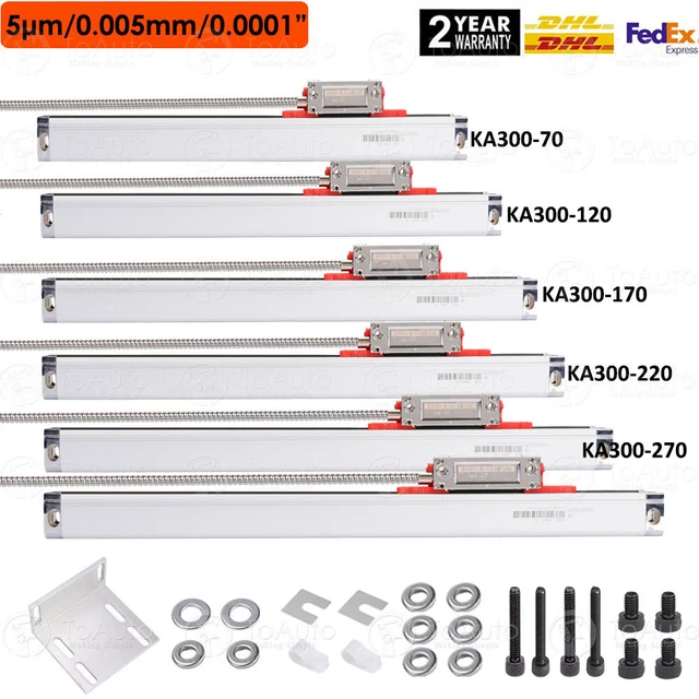 KA300 LINEAR SCALE 5um Linear Glass Encoder Travel 70/120/170/220/270 ...