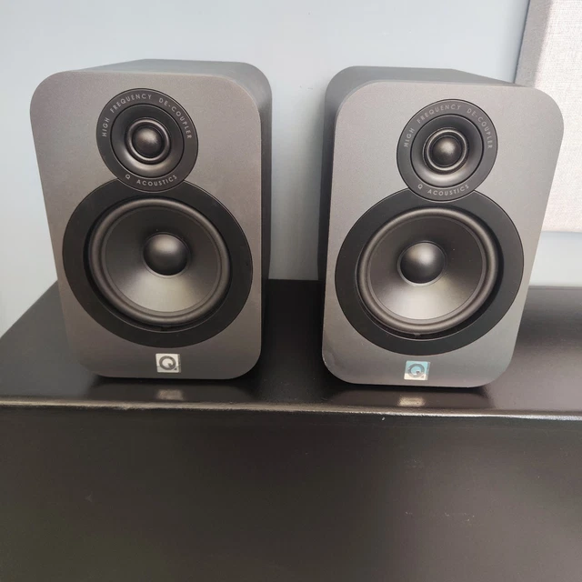Q ACOUSTICS 3020 Bookshelf Speakers Graphite Grey £112.63 - PicClick UK
