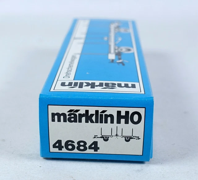 MÄRKLIN 4684 LEERKARTON Güterwagen Drehschemelwagen Leerverpackung OVP ...