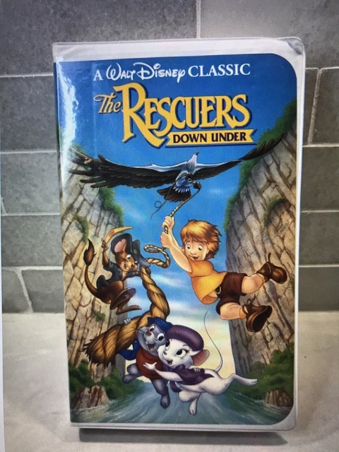 THE RESCUERS DOWN Under Walt Disney Classic VHS Tape 1991 Black Diamond ...