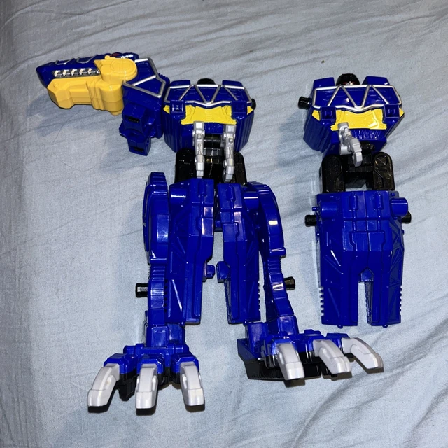 POWER RANGERS DINO Charge Megazord Deluxe Spino Zord Blue T-Rex Figure ...