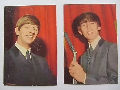 THE BEATLES 2 Original 1963 Uk Postcards George & Ringo £14.99 ...