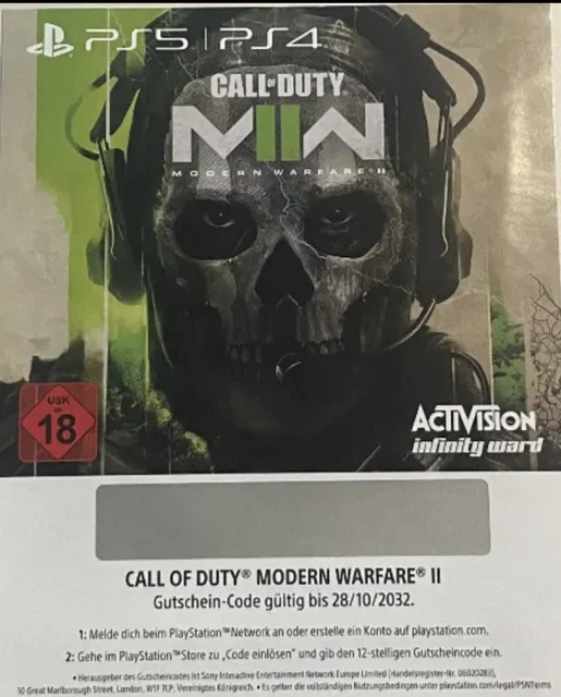 Call Of Duty Modern Warfare 2 Cod Mw Ii Sony Playstation 4 Ps5 Ps4