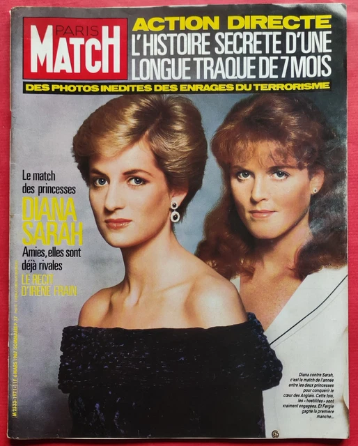 PARIS MATCH N° 1971 du 6 Mars 1987 Princesse DIANA & SARAH Frain ACTION ...