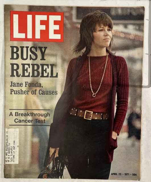 LIFE MAGAZINE APRIL 23, 1971 Busy Rebel Jane Fonda £6.50 - PicClick UK