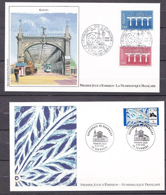 2 ENVELOPPES 1ER jour France, Europa 1984, cathédrale Chambéry 1996- lot 897 EUR 1,20 - PicClick FR