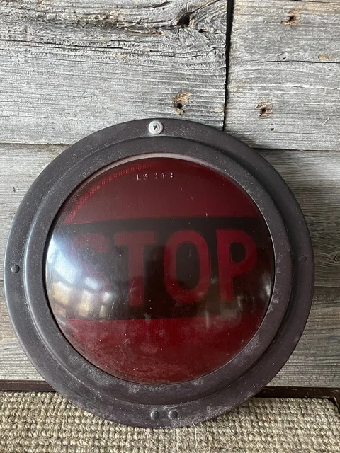 VINTAGE GLASS STOP Tail Light Rat Rod Bus Light Stop Lamp $100.00 ...