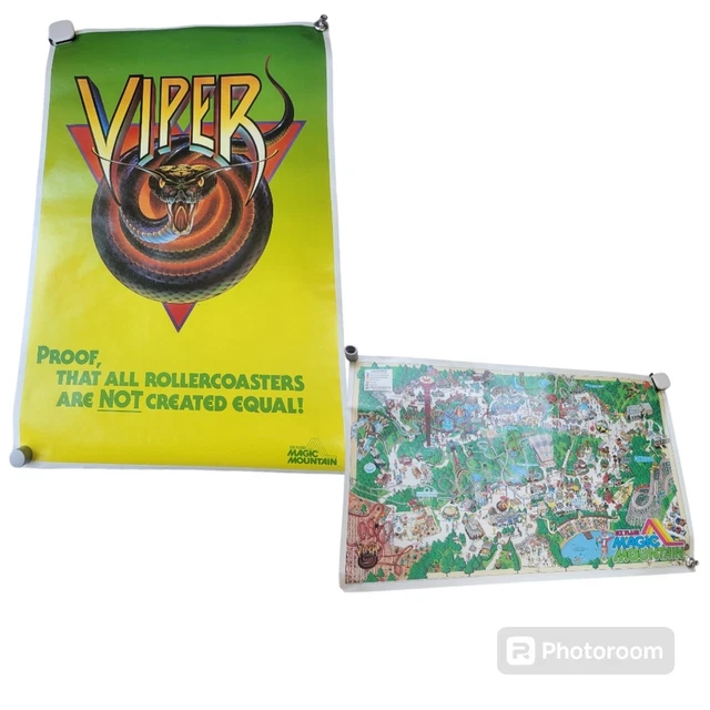 VINTAGE DISNEY MAGIC Kingdom Viper Poster 80s 90s $40.00 - PicClick