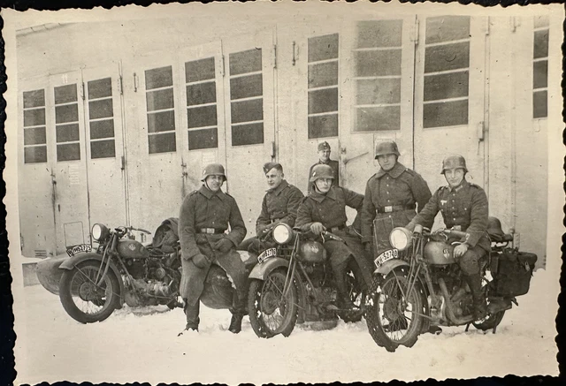 GERMAN PHOTO WW2 WWII ARCHIVE : Wehrmacht av MOTO Side Car NSU EUR 11 ...