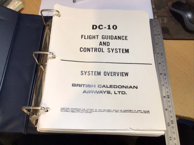BRITISH AIRWAYS BCAL DC-10 Flight Guidance & Control System Training ...