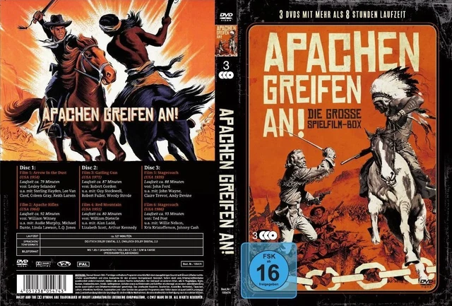 APACHEN GREIFEN AN 6 Western Klassiker JOHN WAYNE Audie Murphy ALAN ...