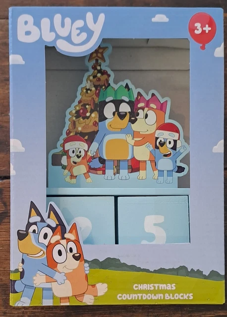BLUEY CHRISTMAS COUNTDOWN Blocks Bluey Bingo Mum Dad Brand New Blue $14 ...