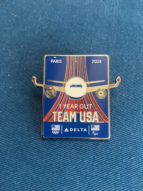 PINS JO PARIS 2024 Jeux Olympiques Paralympiques Team USA Delta Avion ...