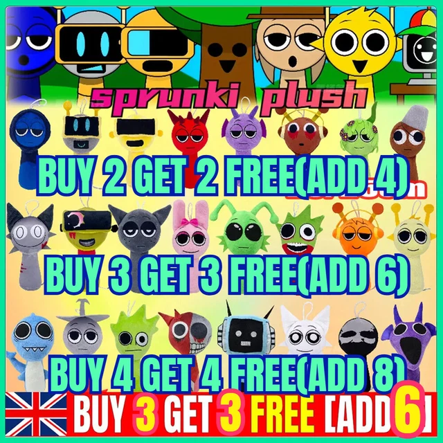2025 NEW SPRUNKI Plush Toy Simon Oren Winda Sprunki Character Doll XMAS ...