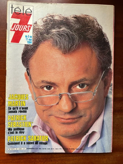 💥TÉLÉ 7 JOURS 5/05/1984; Jacques Martin/ Patrick Sébastien/ Sabatier/ I. Aubret EUR 5,46 ...