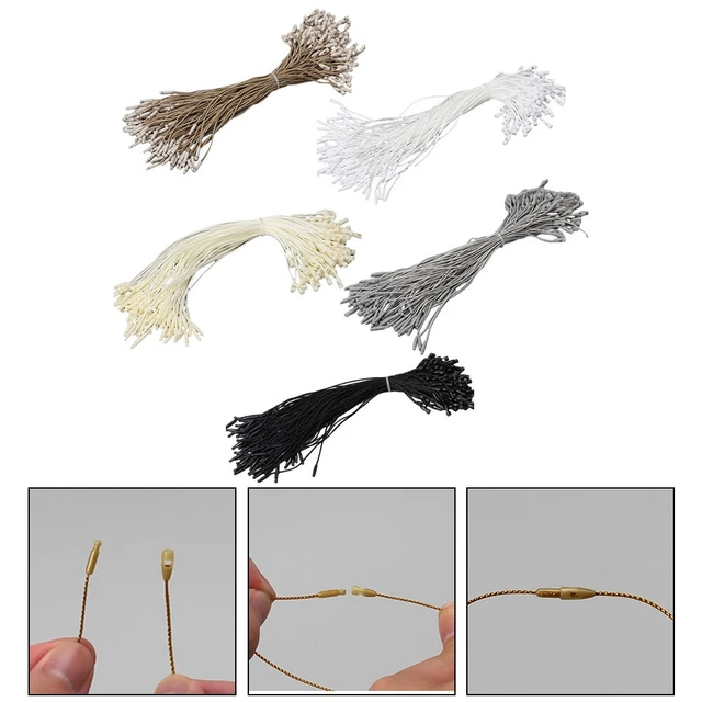 EASY TO ATTACH Polyester Rope String Snap Lock Pin Loop Tie (100PC Lot ...