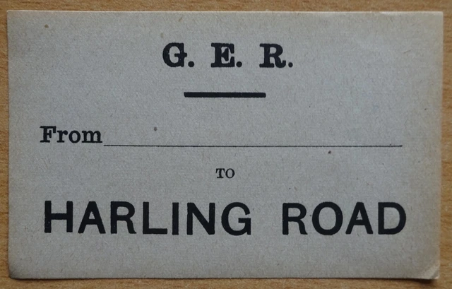 GREAT EASTERN RAILWAY Luggage Label - Harling Road (Norfolk) £1.13 ...