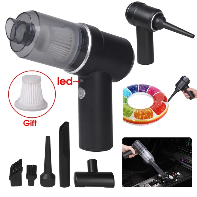 2 IN 1 Mini Rechargeable Car Vacuum Cleaner Wireless Handheld Portable ...