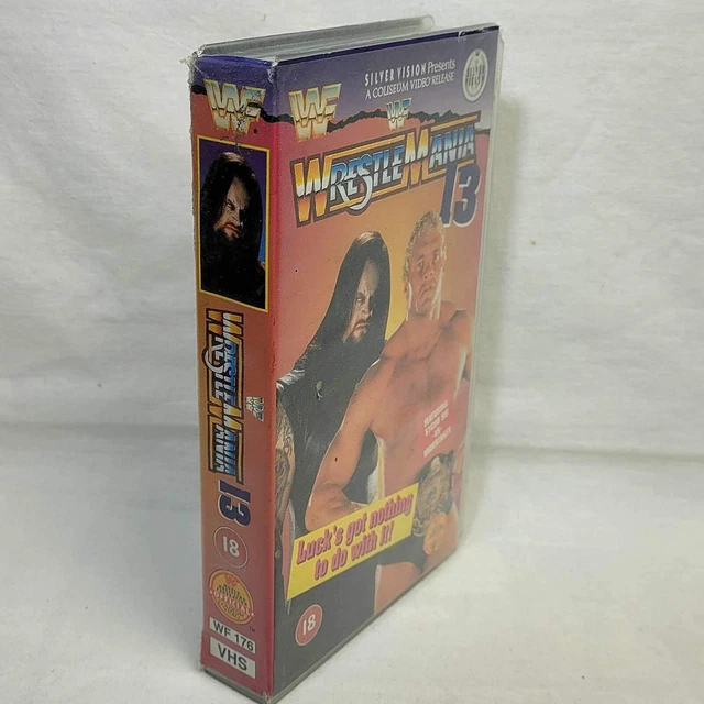 WWF WRESTLEMANIA 13 VHS Tape 3hrs Silver Vision 1997 Undertaker TESTED ...